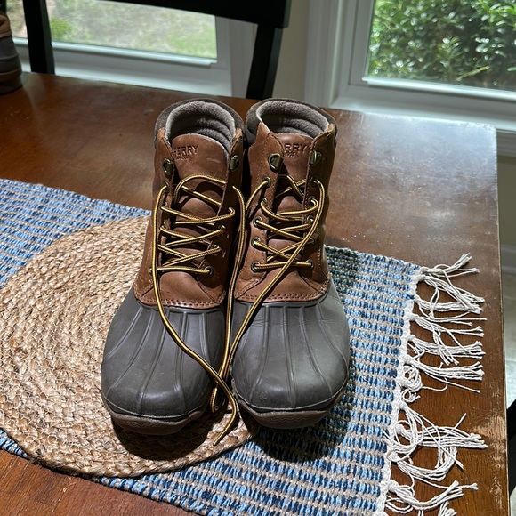 Sperry | Shoes | Mens Sperry Waterproof Duck Boots Sz 9 Leatherrubber ...